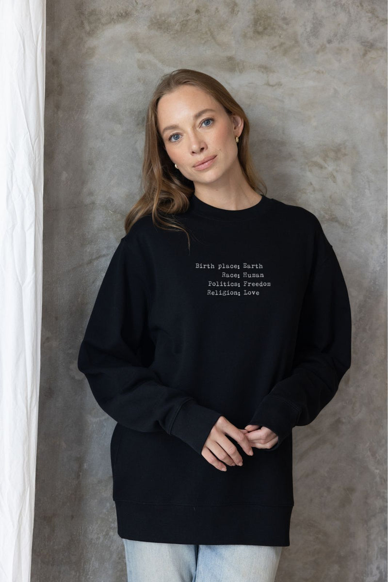 "Human" Relaxed Sweater – Om & Ah London - US